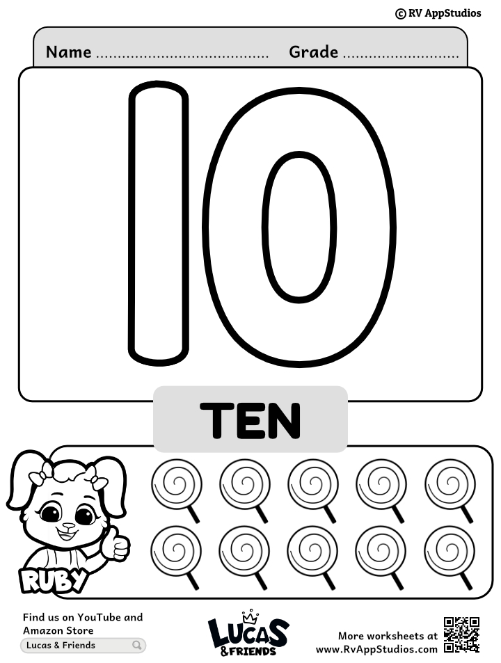 Ten Coloring Pages