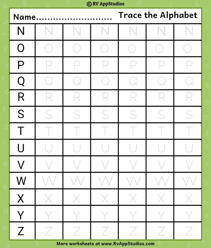 Free Printable For Tracing Letters Numbers Letter Worksheets For 