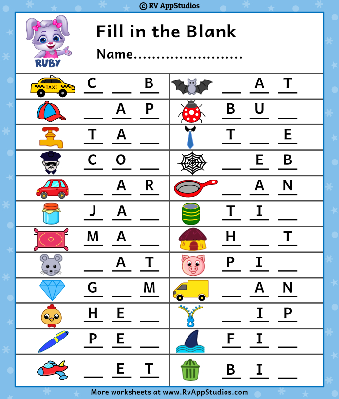 Fill In The Blank For Kids