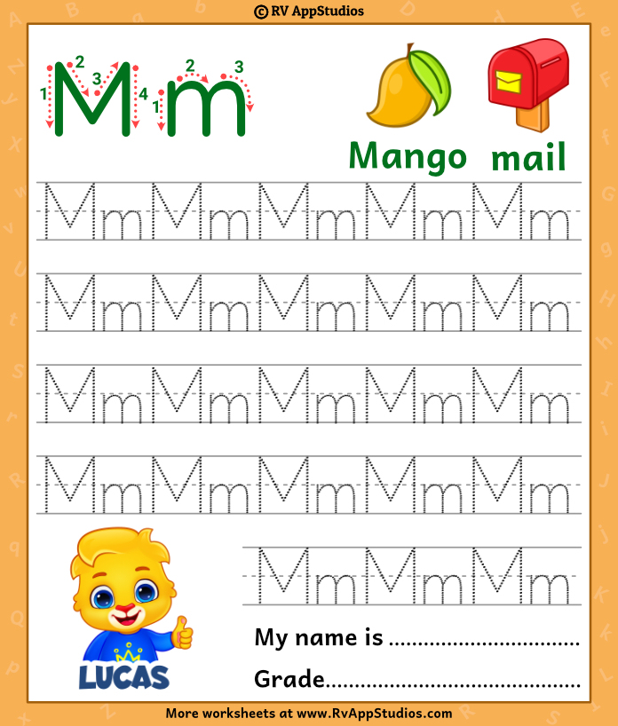 M M Worksheet Worksheets For Kindergarten