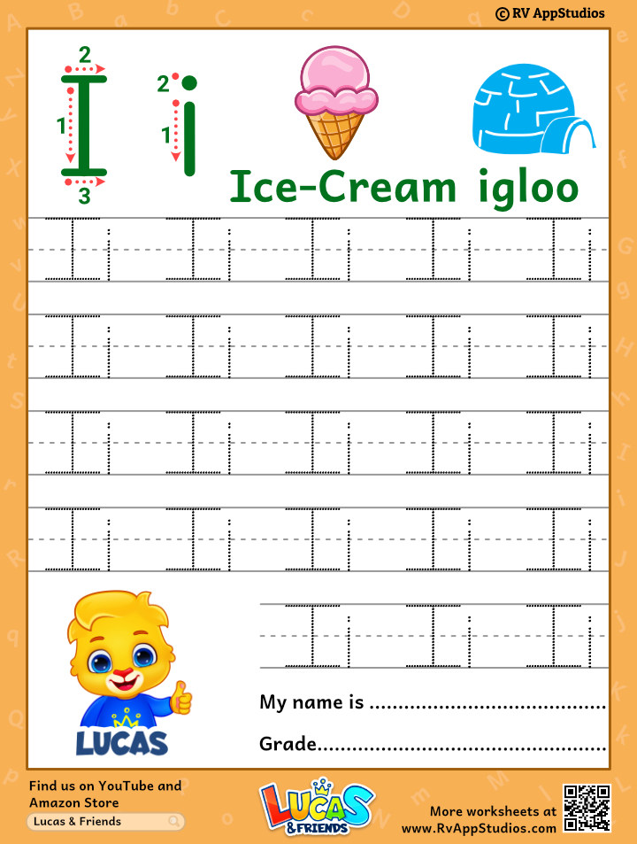 Alphabet Ii Letter Printable Letter Ii Tracing Worksheets